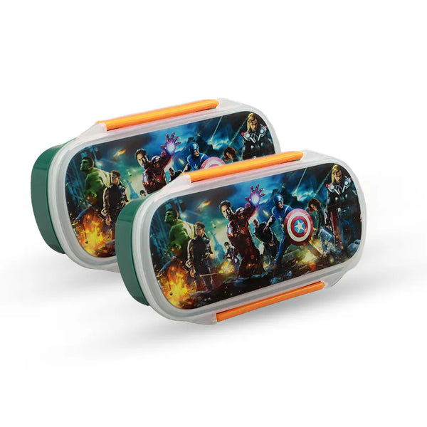 Bento Lunch Box Model-2 2 pcs set - 600ml With Sticker – Appollo Store