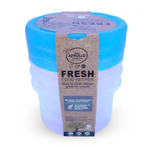 Fresh Food Container 3 Pcs Set L 900ML – Appollo Store